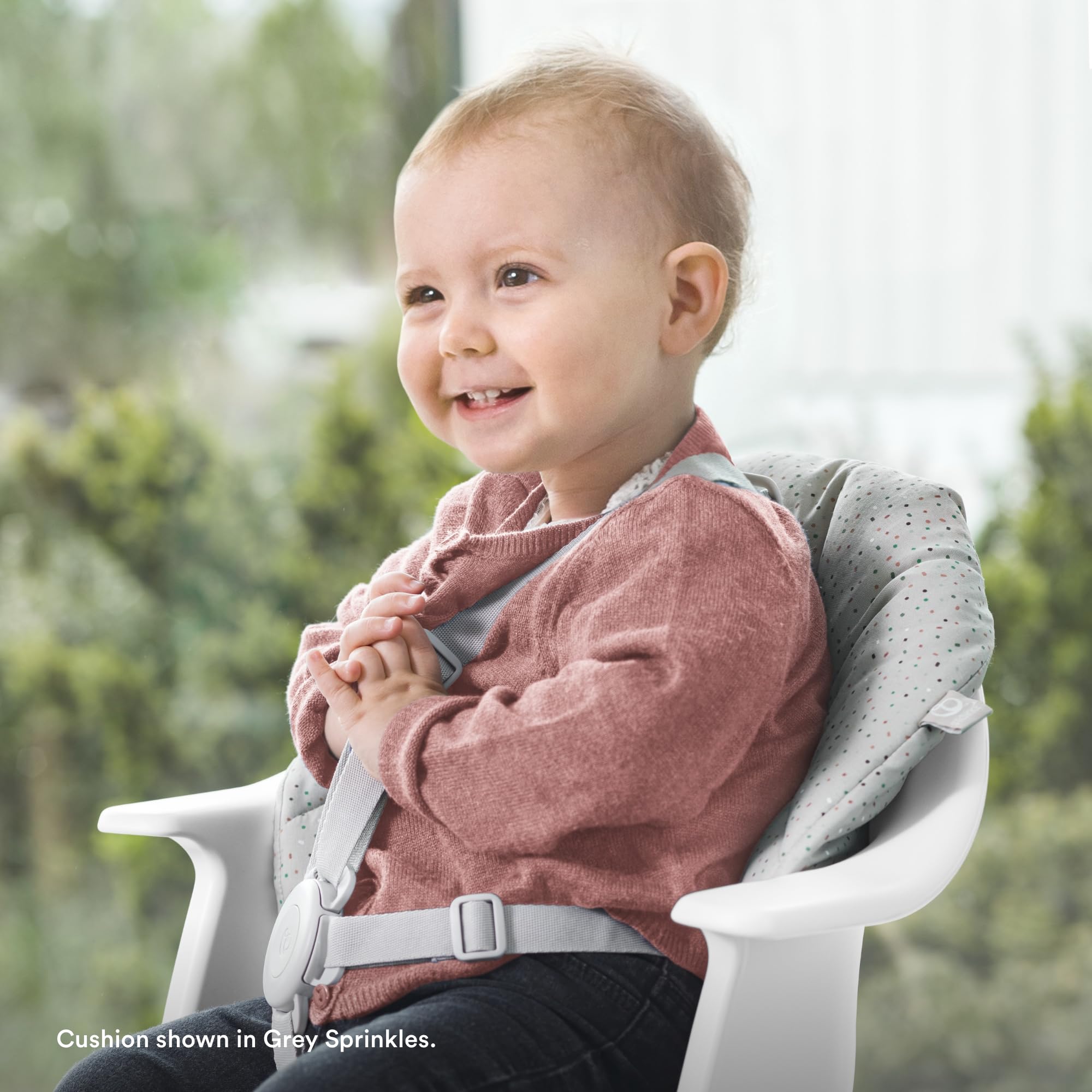Stokke Clikk Cushion, Multi Circles - Compatible with Stokke Clikk High Chair - Provides Support for Babies - Made with Organic Cotton - Reversible & Machine Washable - Best for Ages 6-36 Months