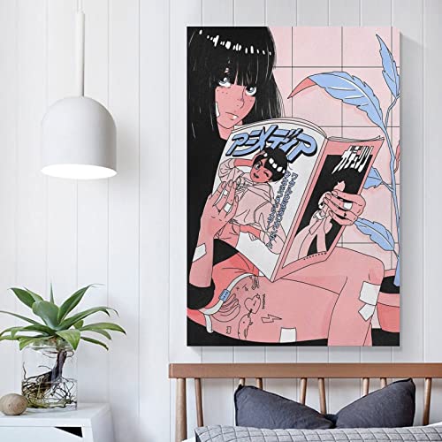 XINYUELONG Vaporwave Aesthetic 90s Anime Poster Canvas Wall Art Painting Posters Decoration Room Decor Unframe 12x18inch(30x45cm)
