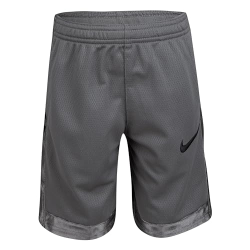 Nike Dri-FIT Elite Basketball Shorts (Little Kids) Smoke Grey