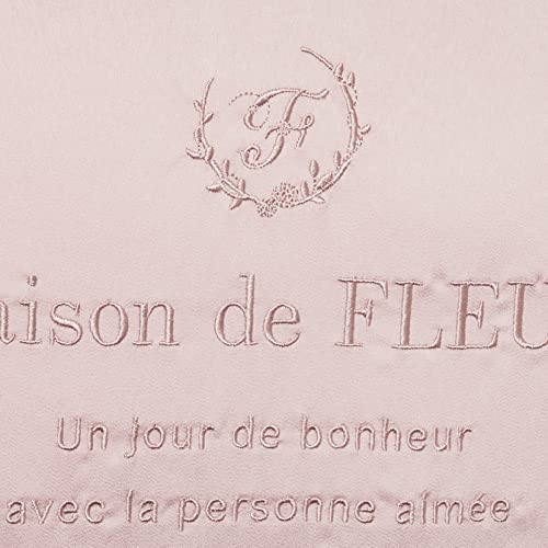 Maison de FLEUR(メゾン ド フルール) Cherry Blossom Motif Ruffled Hand Tote Petite Bag, Safety Pink