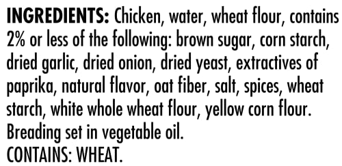 Tyson Fully Cooked Breaded Nugget Shaped Chicken Patty, 2 Pound -- 12 per case.
