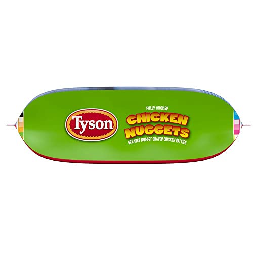 Tyson Fully Cooked Breaded Nugget Shaped Chicken Patty, 2 Pound -- 12 per case.