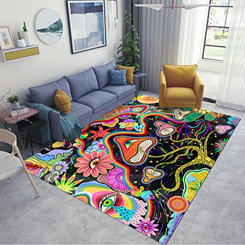 LGGQQW Psychedelic Rug Trippy Rug Colorful Area Rug Room Decor Monster Eyes Carpet for Bedroom, 20'' x 32''