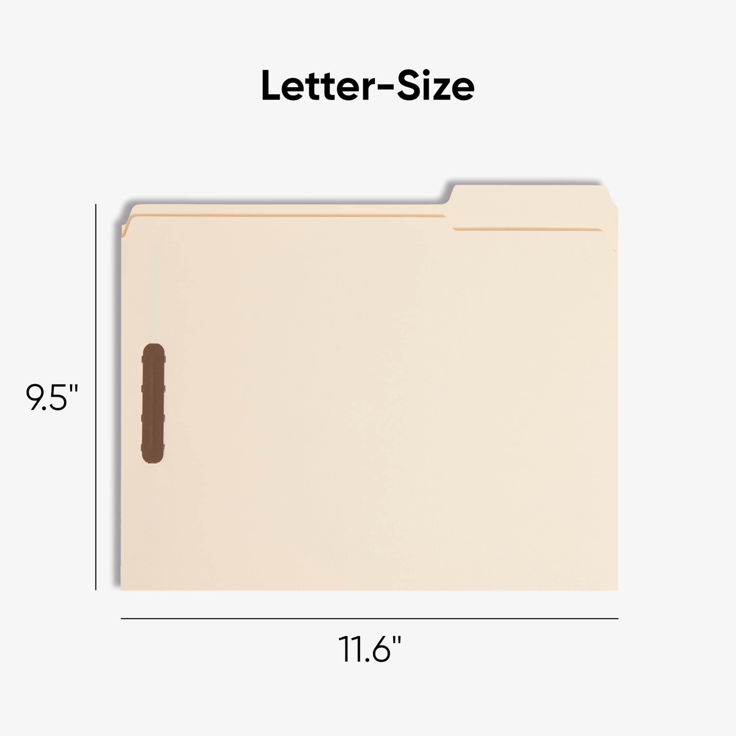 Smead Fastener File Folder, 2 Fasteners, Reinforced 1/3-Cut Tab, Letter Size, Manila, 50 per Box (14537)