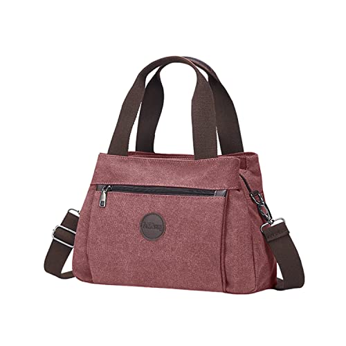 Emprier Women's Vintage Canvas Hobo Handbags Work Shoulder Crossbody Bag Tote Purses Multi-pocket Handbags