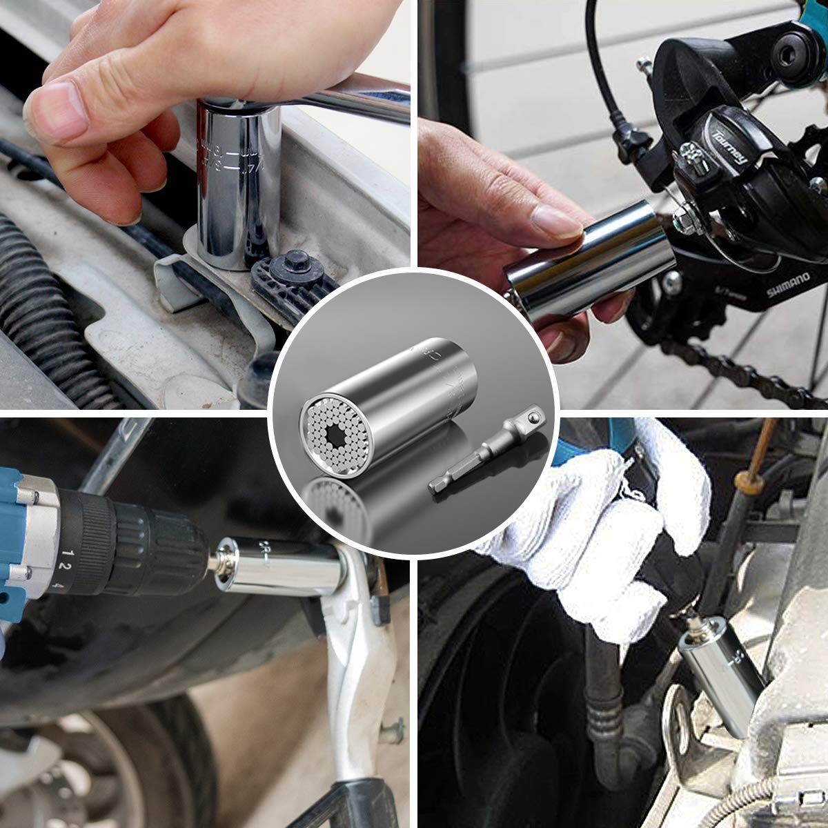 Universal Socket Wrench Cool Gadgets for Men, Gifts for Dad, Multitool Mini Hammer, Cool Gadgets for Men, Men Gifts, Unique Birthday Gifts for Men, Boyfriend, Husband, Him Who Has Everything, Gift for