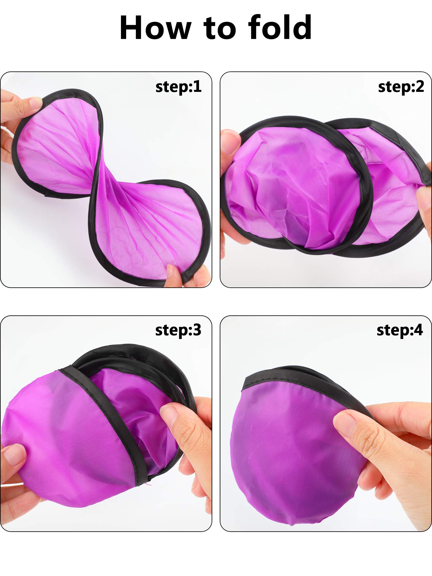 Gejoy 24 Pcs Foldable Flying Disc Fans Set Beach Flying Disc for Party Gift Halloween Christmas New Year (Mixed Color)