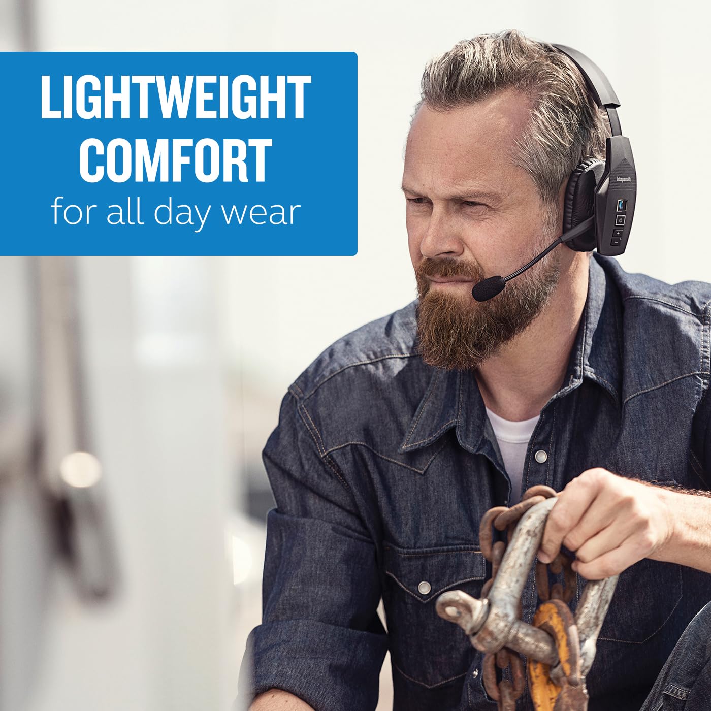 BlueParrott B550-XT Voice-Controlled Bluetooth Headset β Industry Leading Sound with Long Wireless Range, Extreme Comfort and Up to 24 Hours of Talk Time, Black