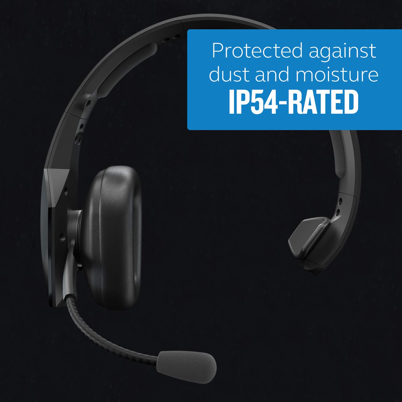BlueParrott B550-XT Voice-Controlled Bluetooth Headset β Industry Leading Sound with Long Wireless Range, Extreme Comfort and Up to 24 Hours of Talk Time, Black