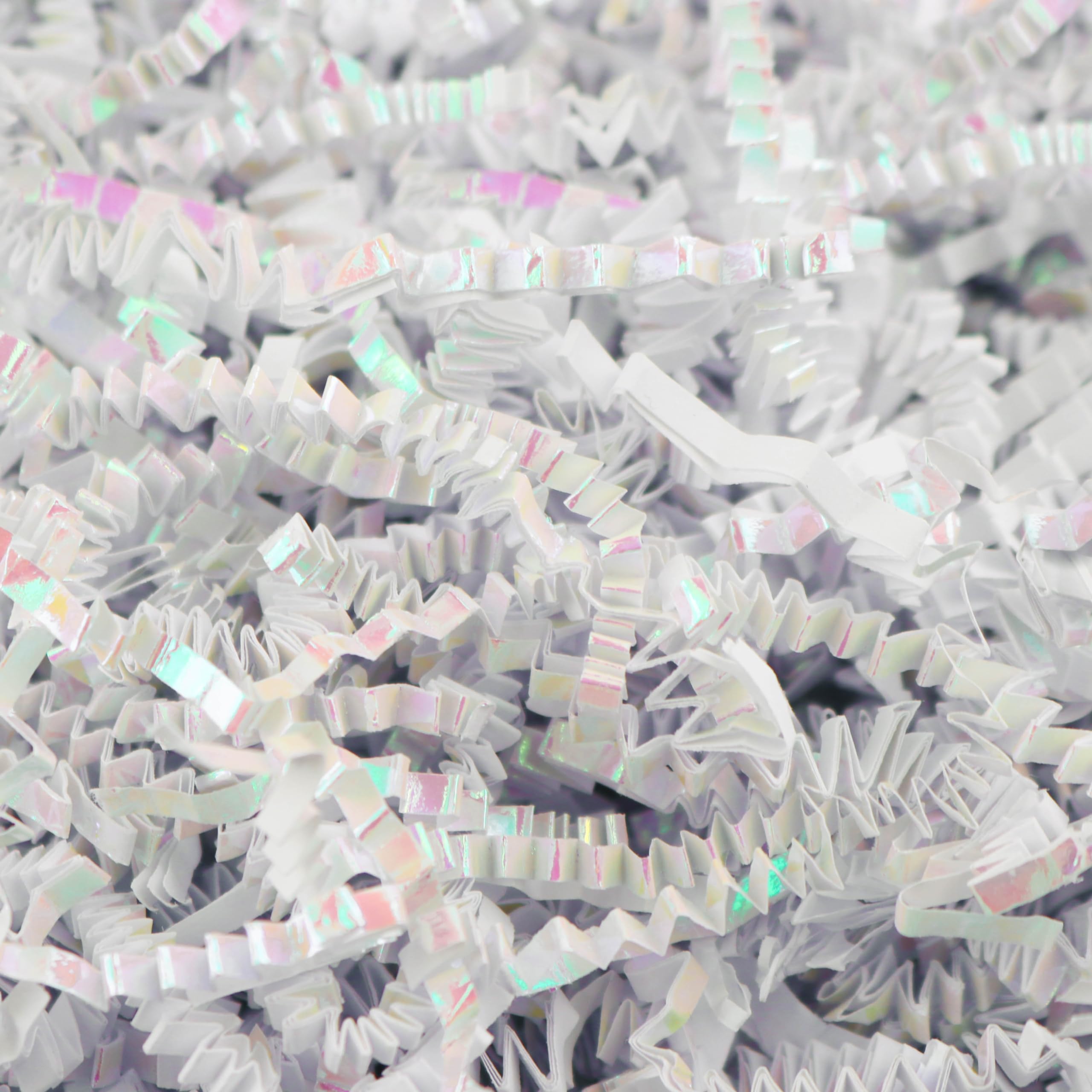 Crinkle Cut Paper Shred Filler (1/2 LB) for Gift Wrapping & Basket Filling - Diamond White | MagicWater Supply