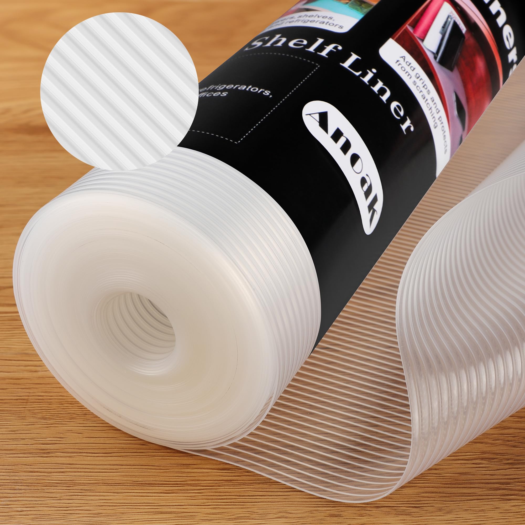 Anoak Shelf Liner Cabinet Liner, Non Adhesive Drawer Liner, Washable 12 Inch x 20 FT(240 Inch) Waterproof Durable Non-Slip Shelf Liner for Kitchen, Drawer , Refrigerator