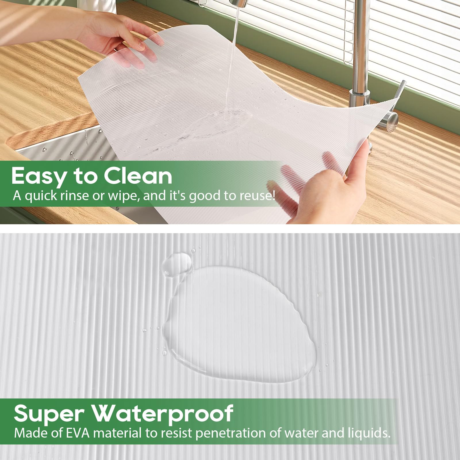 Anoak Shelf Liner Cabinet Liner, Non Adhesive Drawer Liner, Washable 12 Inch x 20 FT(240 Inch) Waterproof Durable Non-Slip Shelf Liner for Kitchen, Drawer , Refrigerator