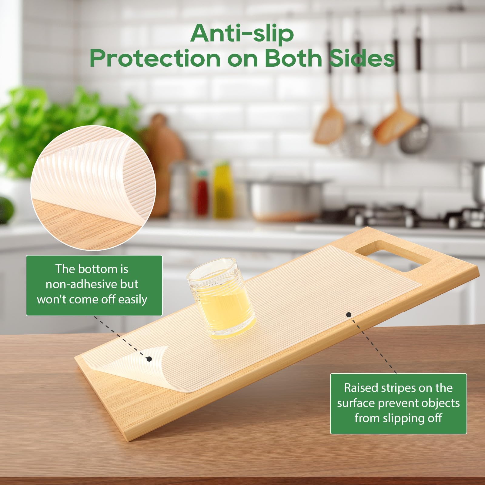 Anoak Shelf Liner Cabinet Liner, Non Adhesive Drawer Liner, Washable 12 Inch x 20 FT(240 Inch) Waterproof Durable Non-Slip Shelf Liner for Kitchen, Drawer , Refrigerator