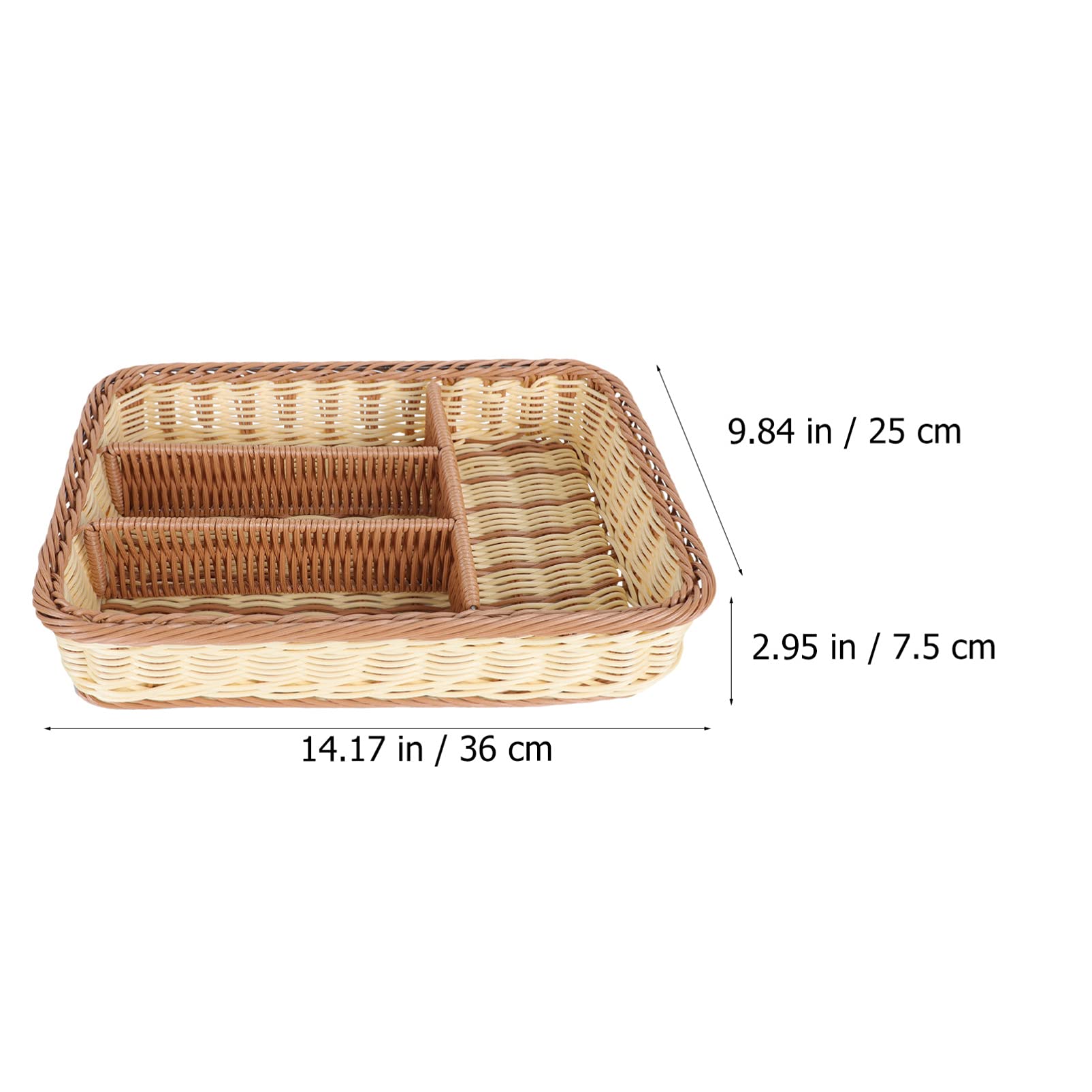 Cabilock Plastic Fork 1pc Cutlery Basket Wicker Cutlery Box Shelf Supports