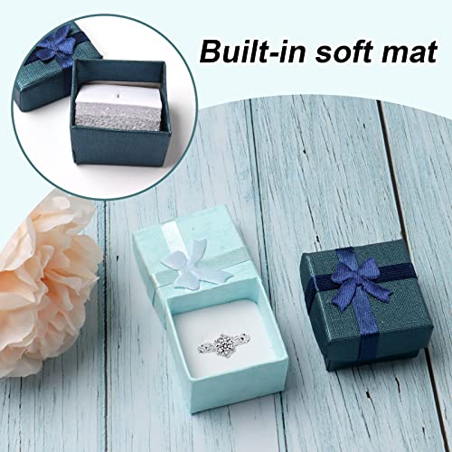 Ira Pollitt 30 PCS Gift Box Set Ring Small Ring Gift Box Sturdy Cardboard Cube Box for Ring Earring Jewelry Pendants, Necklaces for Christmas, Birthday, Anniversaries,Valentineās Day(1.6 x 1.2 in)