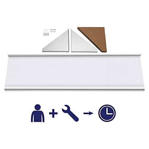 BIEAMA 2PCS 12"×48" Stainless Steel Wall Shelf, NSF, Commercial Wall Mount Floating Shelving for Restaurant, Kitchen and Hotel