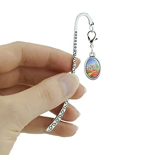 The Wizard of Oz Ruby Slippers Logo Metal Bookmark Page Marker with Oval Charm
