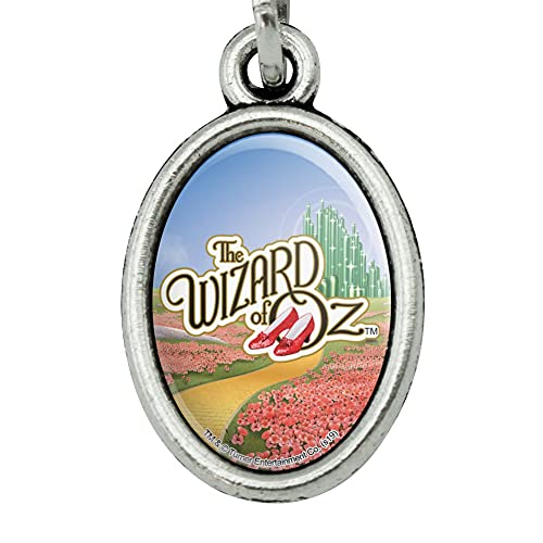 The Wizard of Oz Ruby Slippers Logo Metal Bookmark Page Marker with Oval Charm