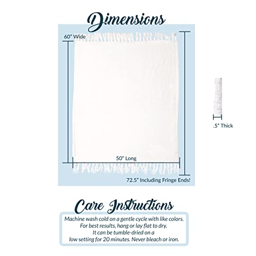 Pavilion - Someone Special 50" x 60" Luxury Sherpa Tassel Raised Text Throw Blanket Survivor Nurse Teacher Friend Encouragement Housewarming Gift - Threaded Together