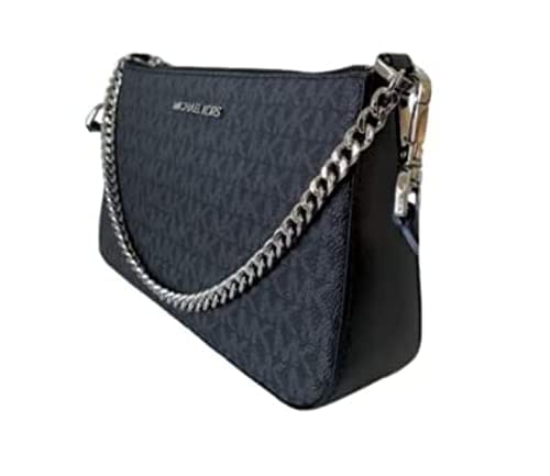 Michael Kors Jet Set Travel Medium Pouchette Crossbody Bag (Black)