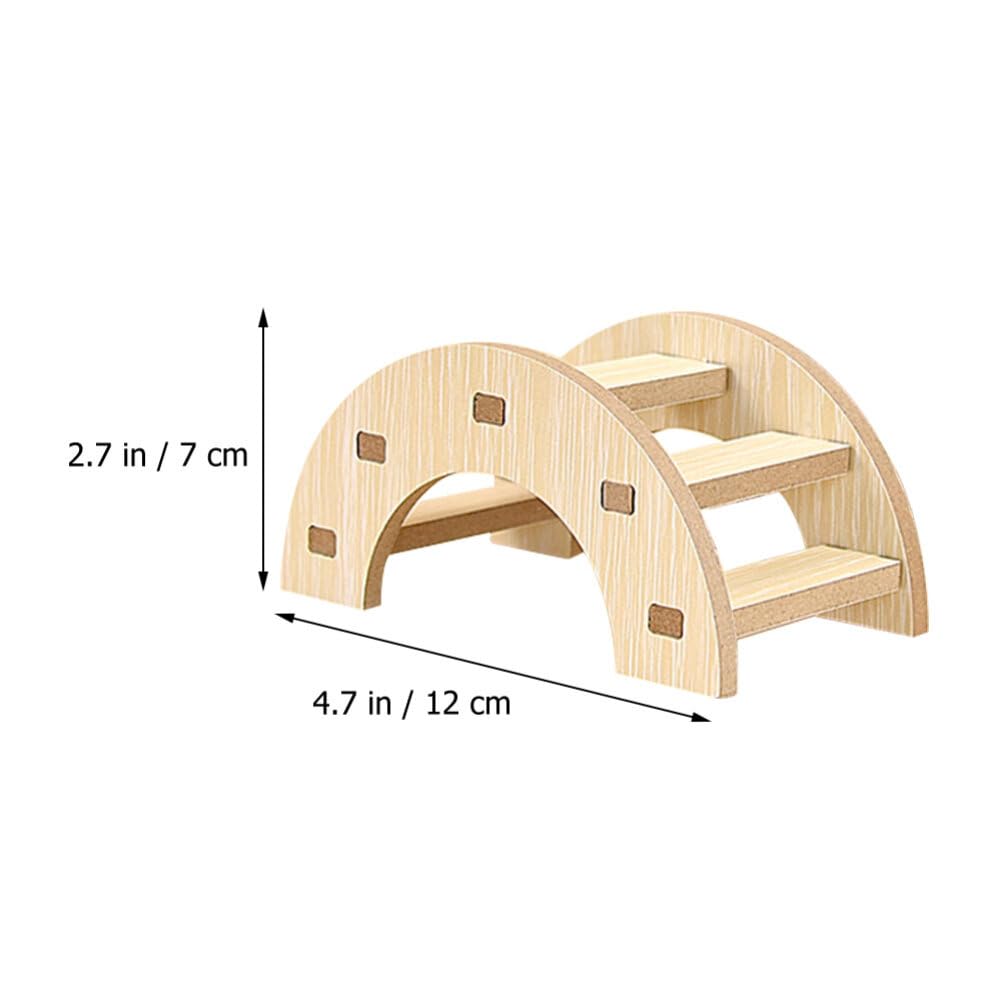 POPETPOP Hamster Toy Bridge Hamster Training Ladder Chinchilla Bridge Toy Hamster Bridge Platform Chinchilla Ladder Toys Hamster Wood Bridge Hamster Climbing Ladder Wooden Pet Tableware