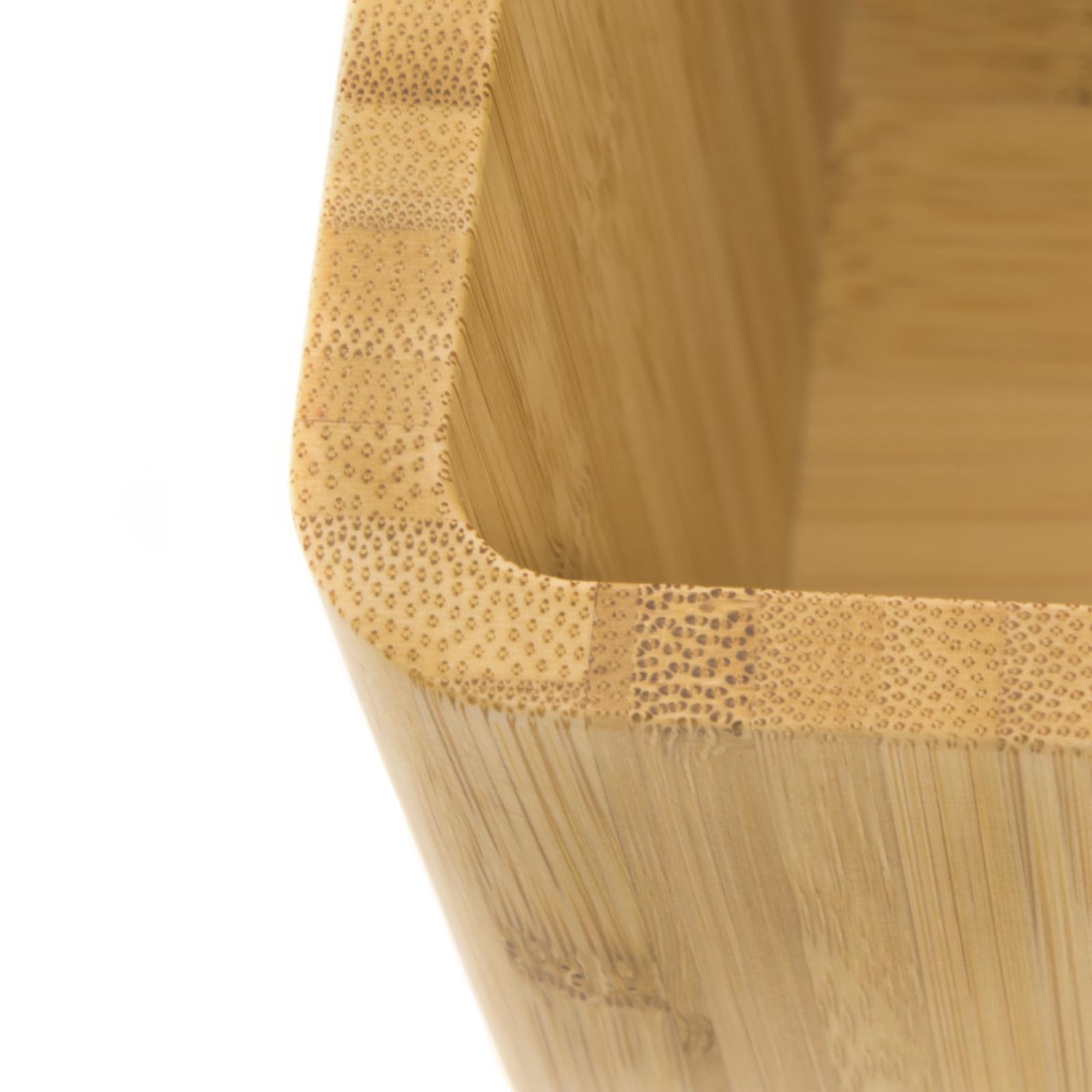 Dehaus® Stylish Large Bamboo Utensil Holder - Premium Wooden Kitchen Utensil Organizer - Utensil Caddy for Countertop - Counter Storage Crock for Cooking Spoon, Spatula, Silverware or Flatware