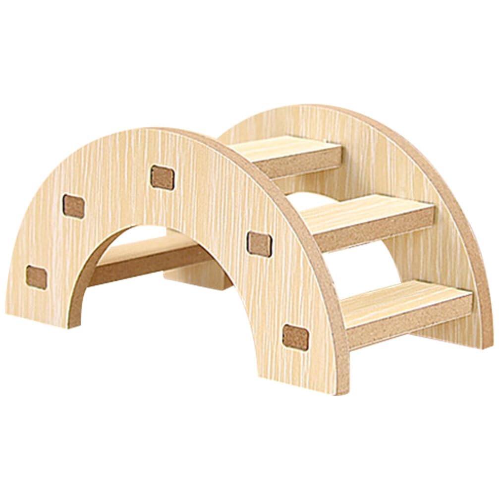 POPETPOP Hamster Toy Bridge Hamster Training Ladder Chinchilla Bridge Toy Hamster Bridge Platform Chinchilla Ladder Toys Hamster Wood Bridge Hamster Climbing Ladder Wooden Pet Tableware