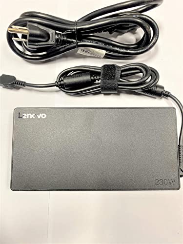 Lenovo ThinkPad 230W Slim Tip AC Adapter ( 4X20E75111 , Lenovo Original Packaging) for All Slim Tip Connection Models, BLACK