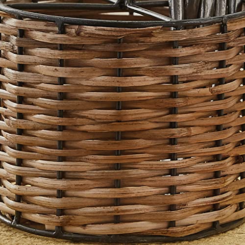 Split P Natural Cane Boho Utensil Caddy