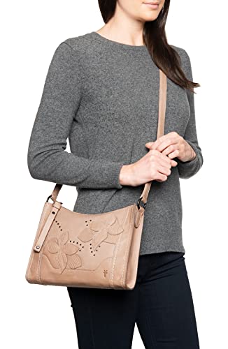 Frye Womens Melissa Studded Floral Zip Crossbody Bag, Evening Rose, One Size US