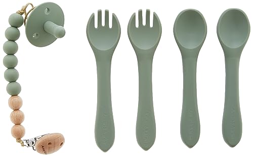 Amari&Aaren | Children Utensil Drawer Organizer Set | 6 Pcs | 100% Food Grade Silicone (SAGE)