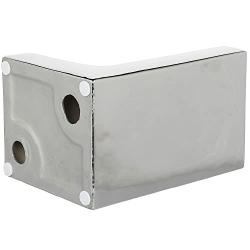 MyGift Metallic Silver Ceramic L-Shape Decorative Bookends Unique Modern Office Desk Book Stand, 1-Pair