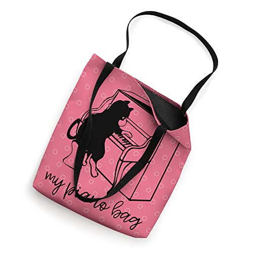 Piano Bag for Girls Books Kids Music Piano Player Cat Cute Tote Bag