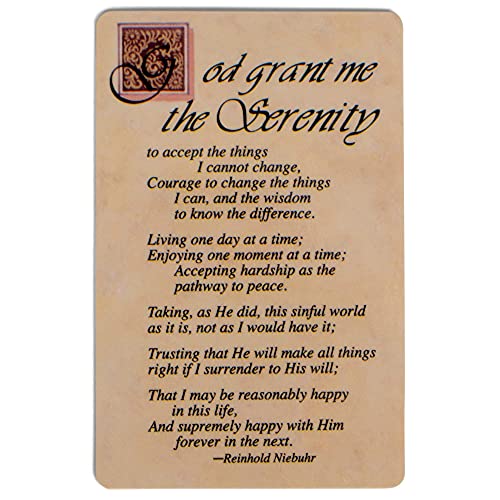 Pocket Card Bookmark Pack of 12 β Complete Serenity Prayer