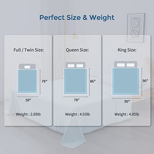 Kaisa Cooling Blanket for Hot Sleepers, Cooling Throw Twin Size, Double Side Cooling Technology, Light Weight Summer Blanket for Kids Adults, Cool Blanket for Bed Couch, Machine Washable, Blue
