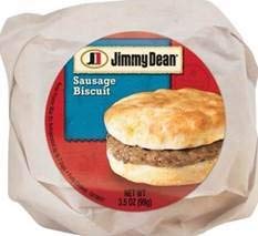 Jimmy Dean, Butcher Wrapped, Sausage & Biscuit, 3.5 oz (12 count)