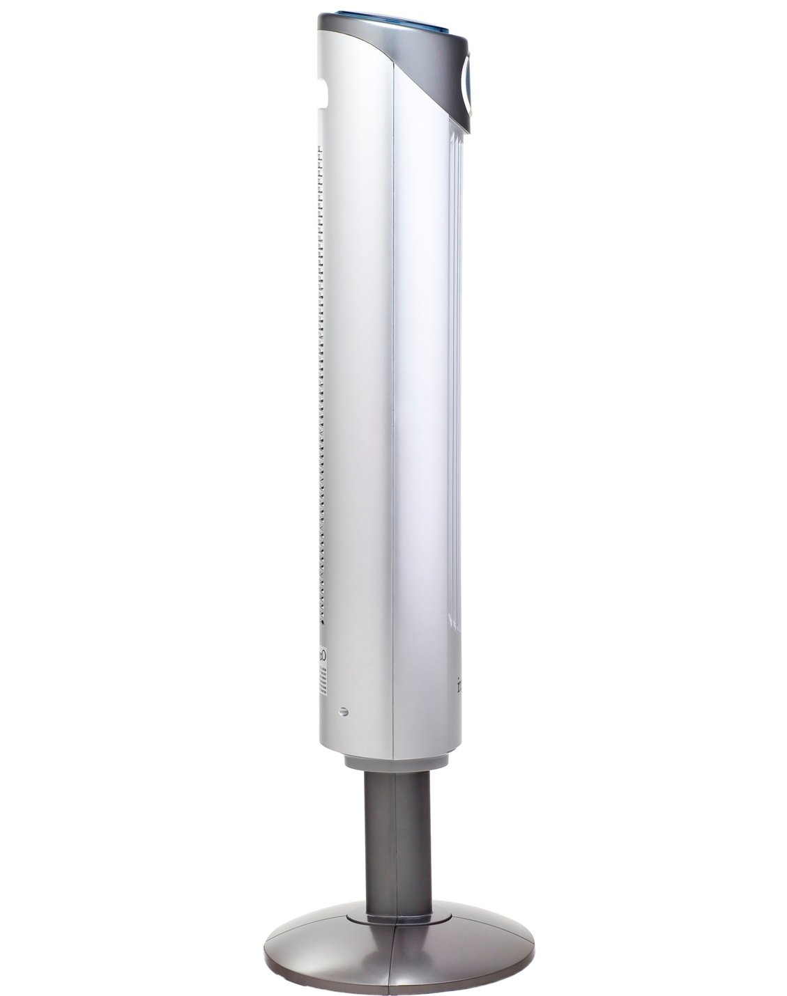 Ozeri Adjustable Oscillating Tower Noise Reduction Technology Ultra 42β Wind Fan, Silver