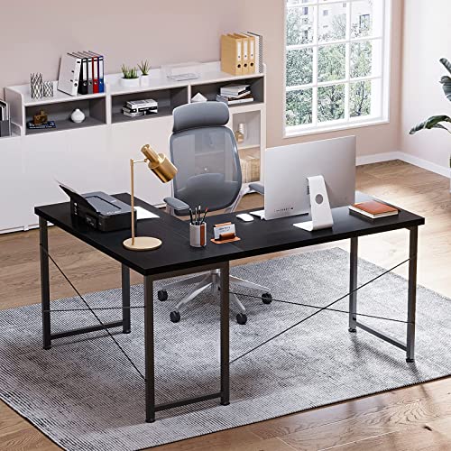 Coleshome 50" L Shaped Desk Computer Desk, L Desk Computer Corner Desk for Home Office Gaming Writing Workstation, Space-Saving, Easy to Assemble