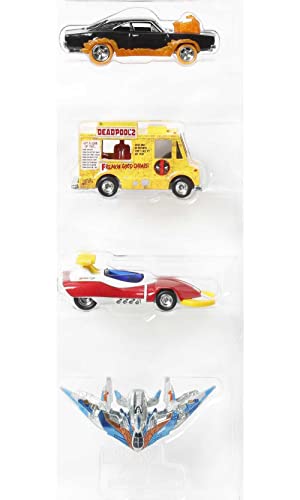 Hot Wheels Marvel Premium 5-Pack Bundle, 5 Hot Wheels Vehicles Inspired by Marvel Characters, RealRiders, Metal/Metal, Gift for Adult Collectors [Amazon Exclusive]