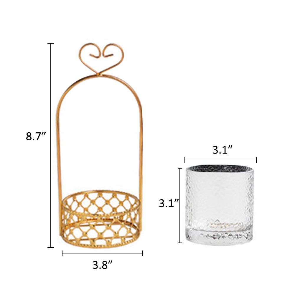 Kelendle Metal Cutlery Storage Organizer Caddy Bin Utensil Pen Pencil Holder Organizer Makeup Brush Box Flower Basket Container Cabinet Pantry Serving for Forks Knives Spoons(Decorative Pattern)