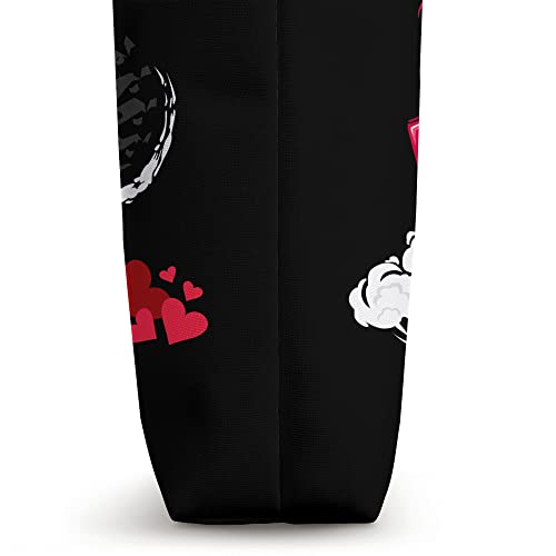 Boys Valentines Day Kids Dinosaur Ridding Truck Hearts Tote Bag