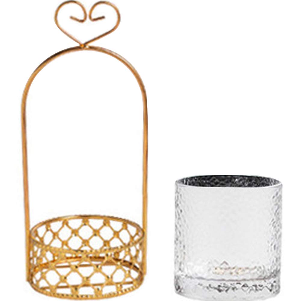 Kelendle Metal Cutlery Storage Organizer Caddy Bin Utensil Pen Pencil Holder Organizer Makeup Brush Box Flower Basket Container Cabinet Pantry Serving for Forks Knives Spoons(Decorative Pattern)