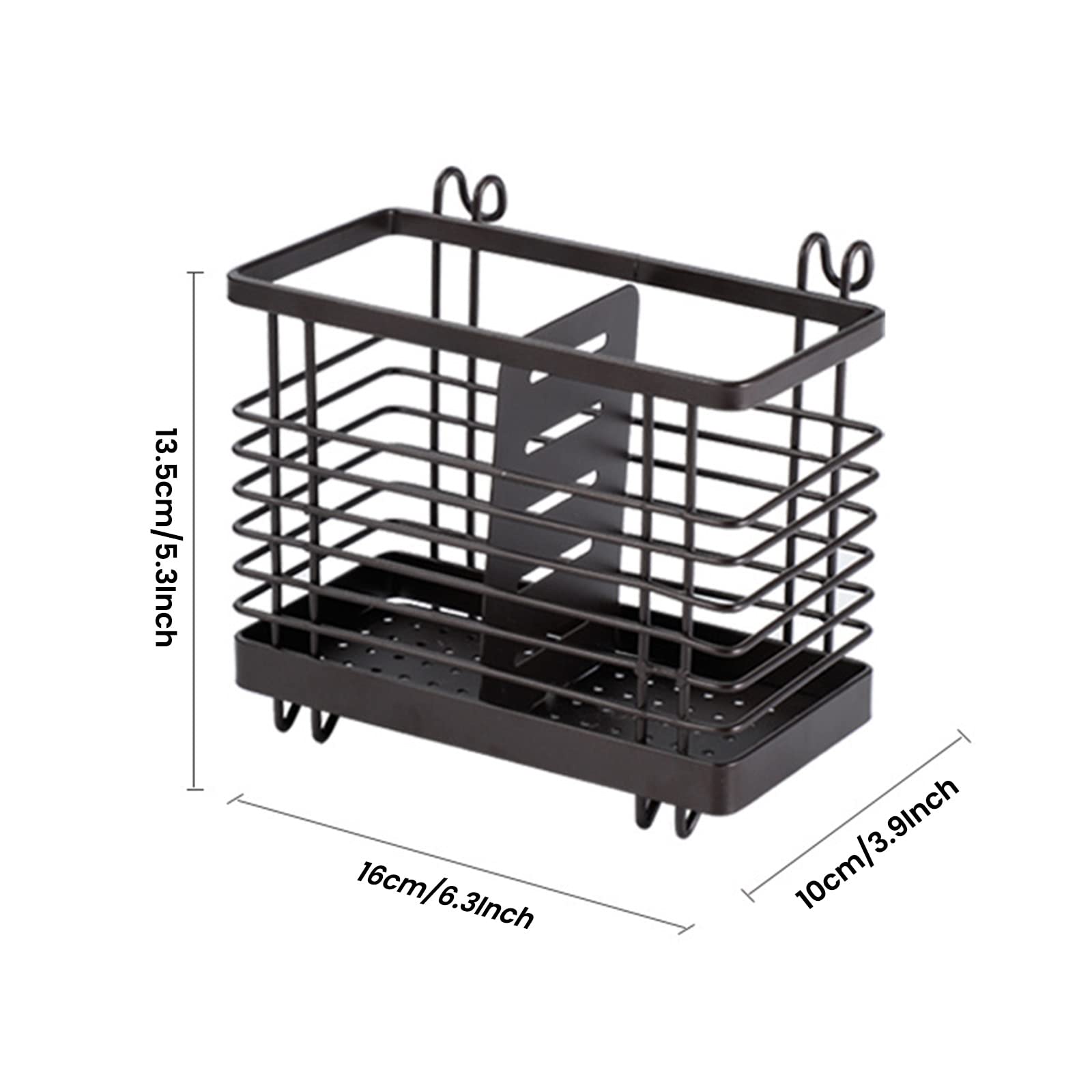 heylad Utensil Holder for Kitchen Counter- 8.1" x 4.2" x6.9" Large Utensils Holder For Farmhouse Cooking, Utensil Caddy Spatula Holder (2 Compartments )