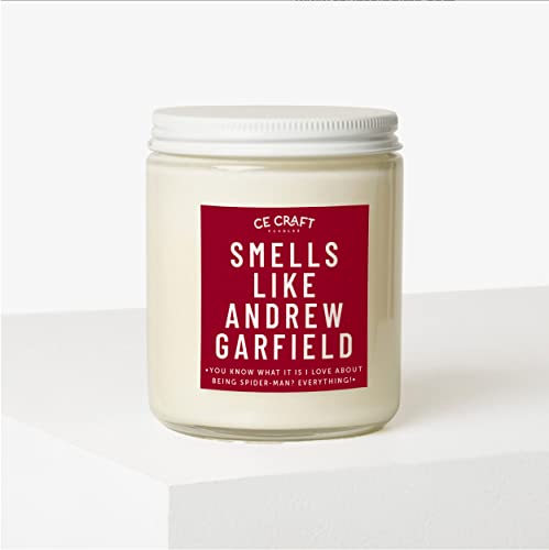 C&E Craft Smells Like Andrew Garfield Scented Candle – All-Natural Soy Wax Candle – Delightful Intense Fragrance – Candle Jar with Metallic Lid for Home, Office, Meditation (8 Ounces)