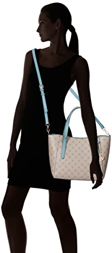 NINE WEST Kylee Tote, Beige Logo/Slate