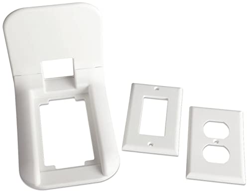 Outlet Shelf, Alexa Shelf – Wall Outlet Shelf Space Saving Charging Station - Wall Outlet Organizer - Easy to Install Plug Shelf - Can Hold Device Up to 10lbs