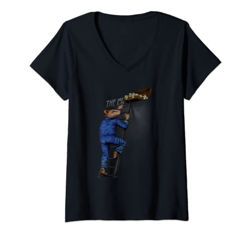 Womens Career Ladder Rat Race V-Neck T-Shirt