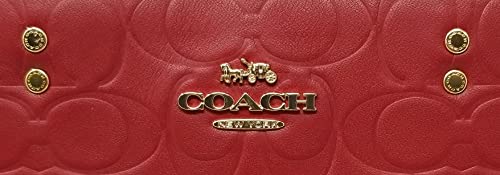 Coach Women's Mini Lilly Carryall (Signature Leather - Cherry)