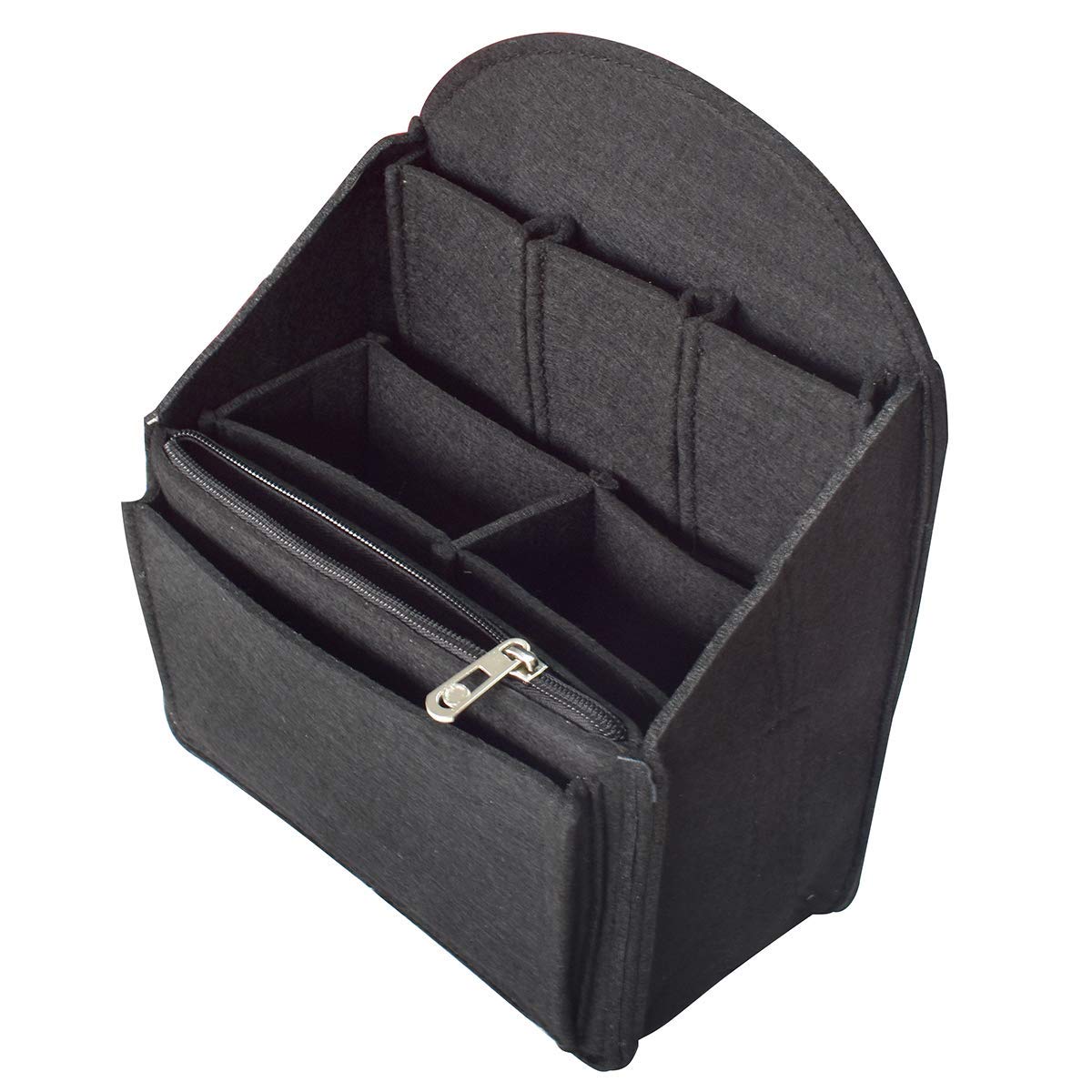 VANCORE Felt Backpack Insert Organizer for Rucksack Handbag Travel Shoulder Bag (Black,Large)