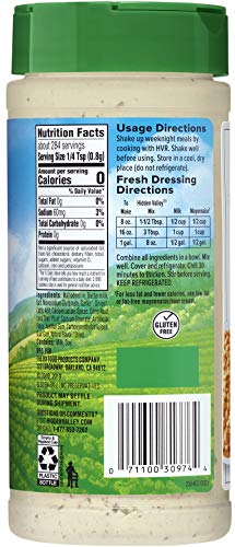 Hidden Valley Ranch Seasoning, Ranch Dressing Dry Mix for Salad Dressing, Gluten Free Salad Dressing, 8 Ounces
